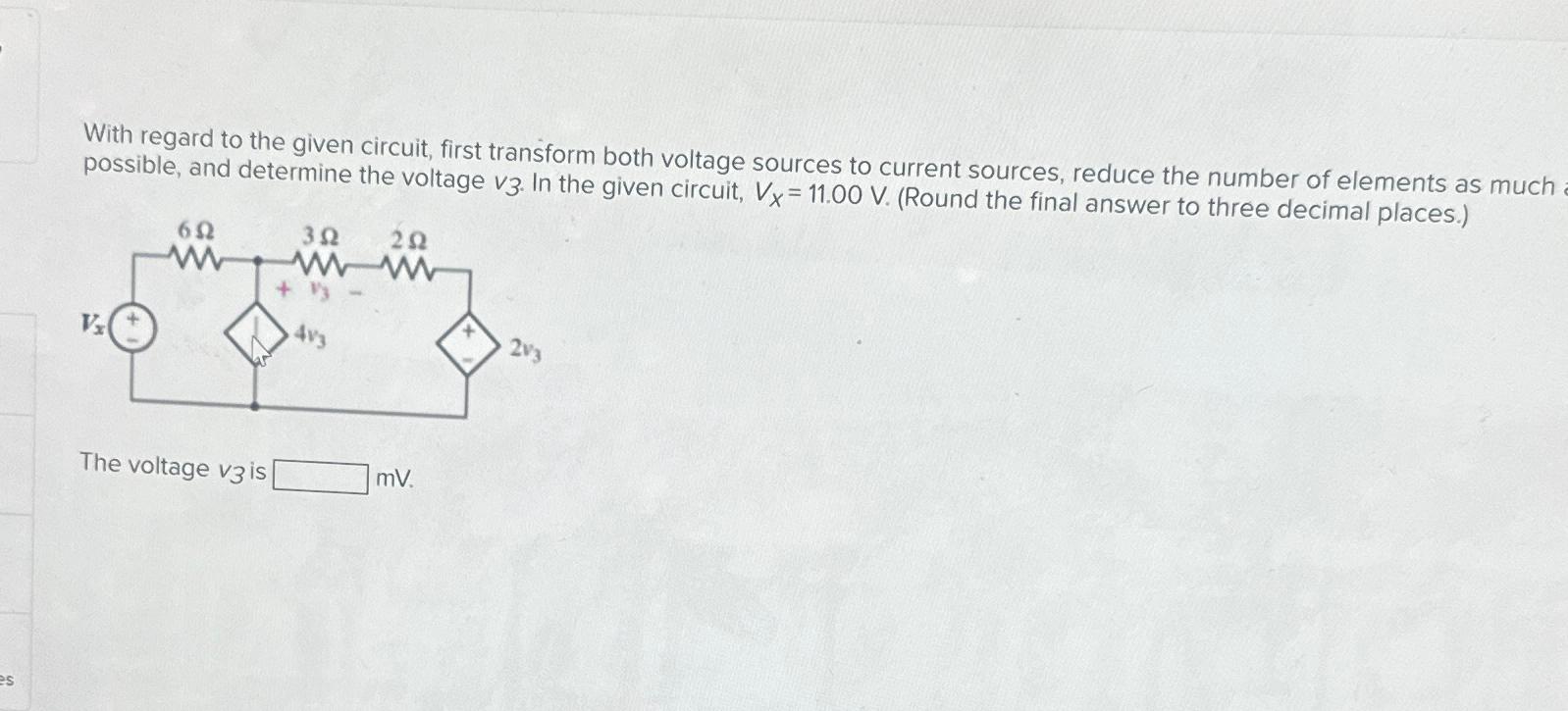 Solved With regard to the given circuit, first transform | Chegg.com