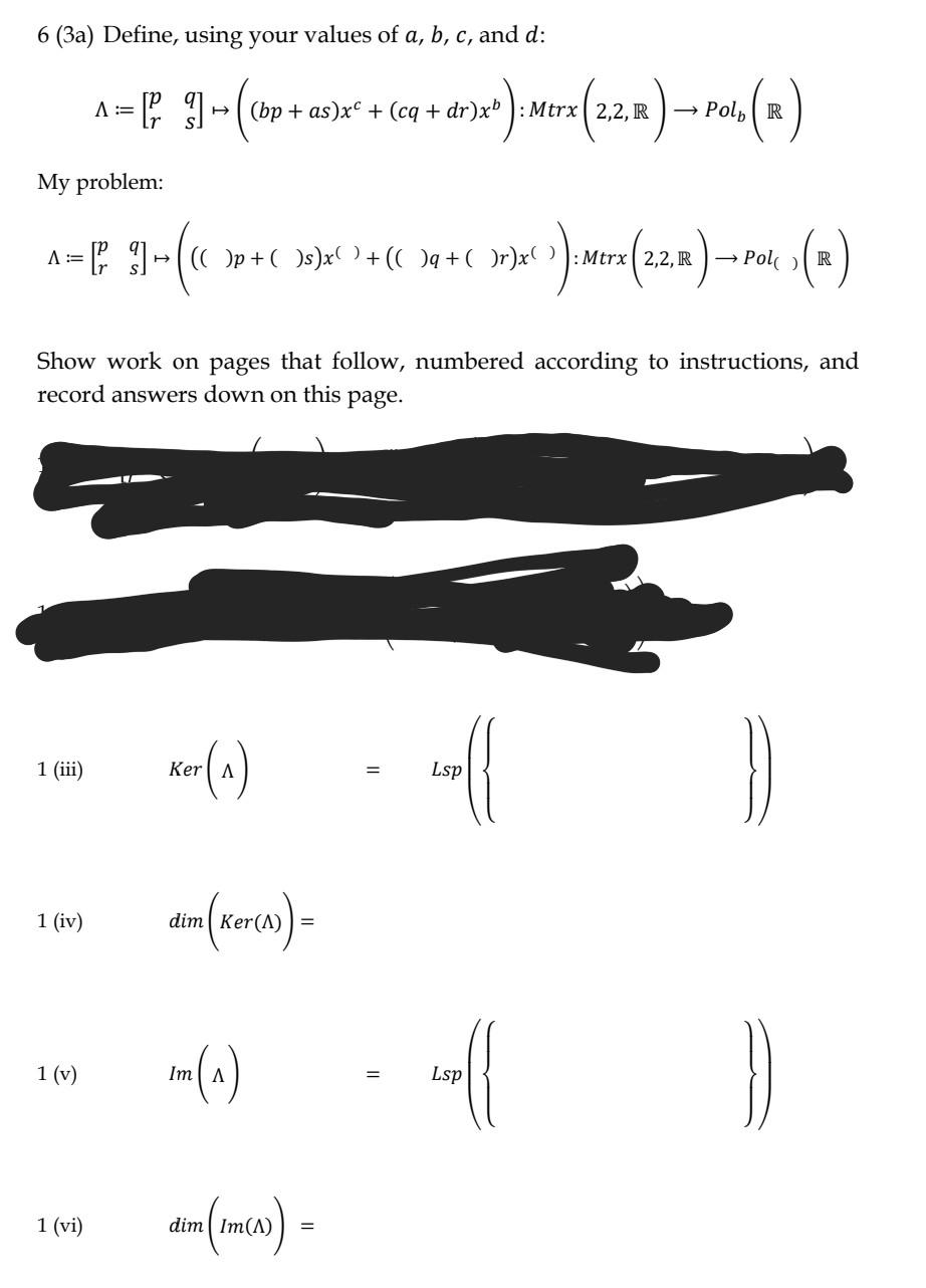 [Solved]: a=1 b=7 c=4 d=3 6 (3a) Define, using your val