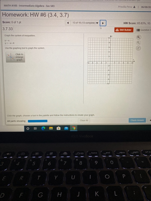 Solved MATH A105 - Intermediate Algebra - Sec 583 Priscilla | Chegg.com