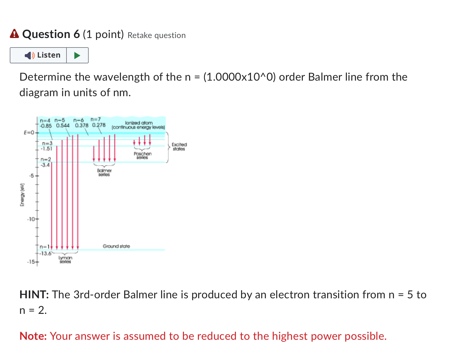 A Question 6 (1 ﻿point) ﻿Retake questionDetermine the | Chegg.com