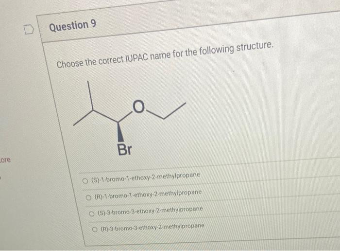 Solved Choose the correct IUPAC name for the following | Chegg.com