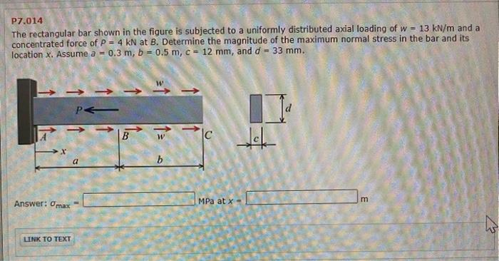 Solved 27.014 The rectangular bar shown in the figure is | Chegg.com