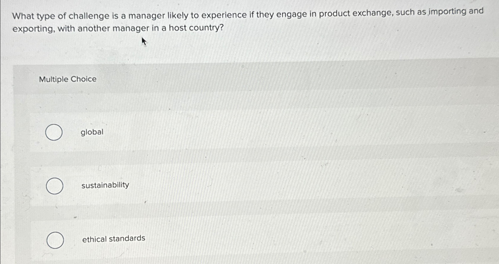 Solved What type of challenge is a manager likely to | Chegg.com