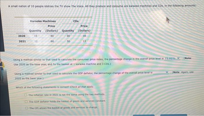 Solved A small nation of 10 people idolizes the TV show The | Chegg.com
