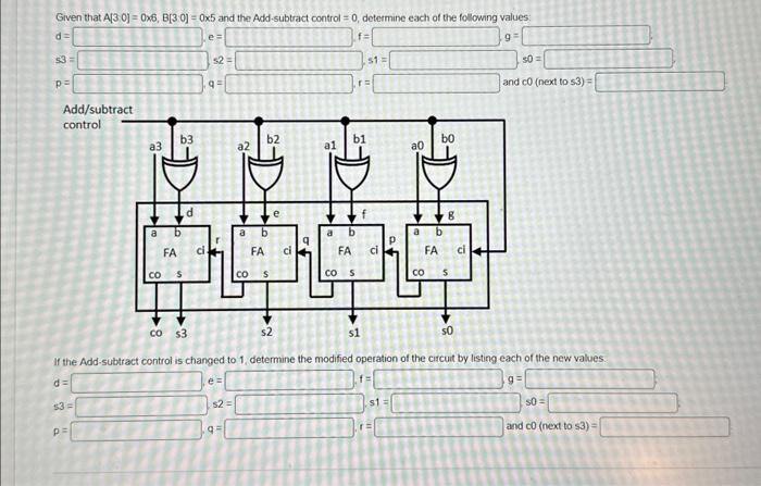 Solved Given that A[3,0]=0×6,B[3.0]=0×5 and the Add-subtract | Chegg.com