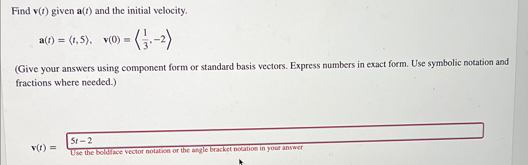 Solved Find v(t) ﻿given a(t) ﻿and the initial | Chegg.com