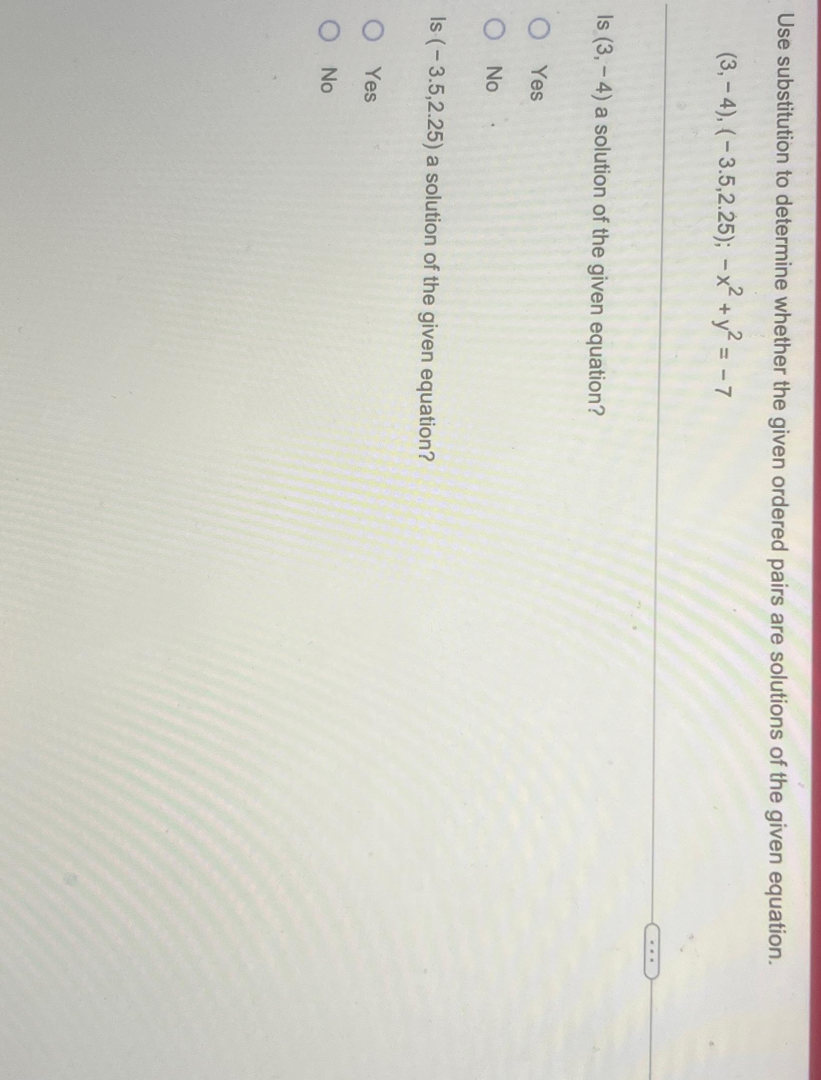 Solved Use substitution to determine whether the given | Chegg.com