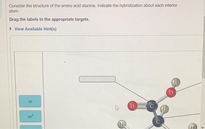 Solved Consider the structure of the amino acid alanine. | Chegg.com