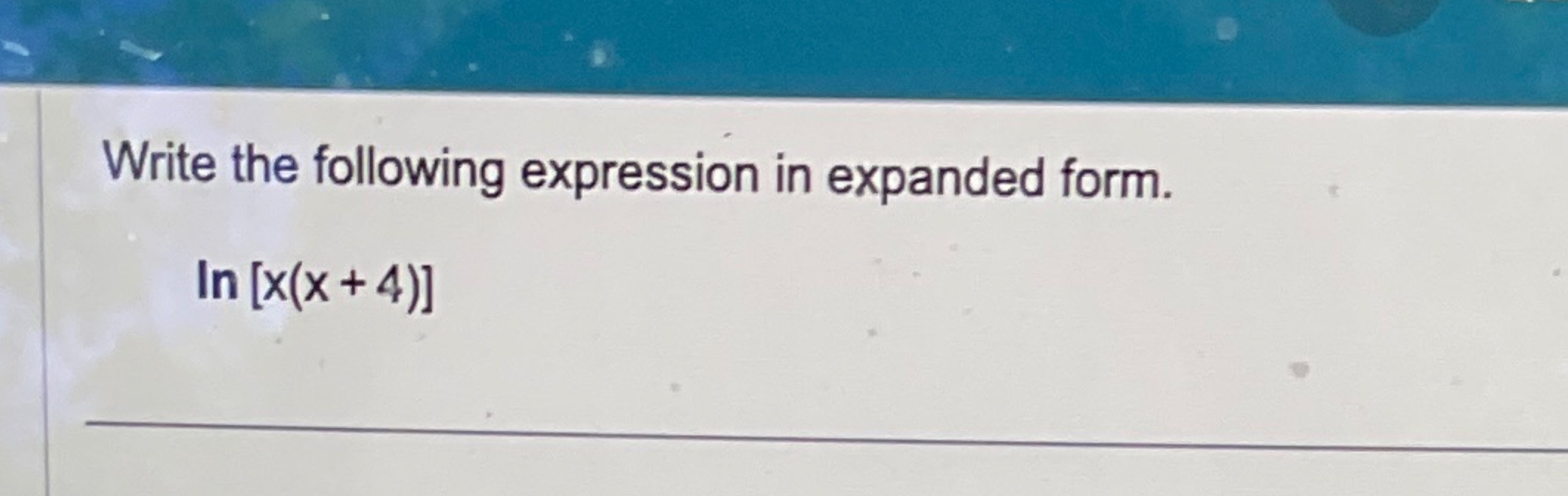 Solved Write the following expression in expanded | Chegg.com