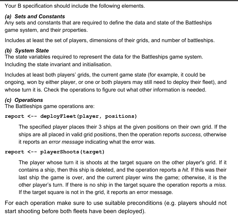 Solved the code i came up with for the battleship exercise | Chegg.com