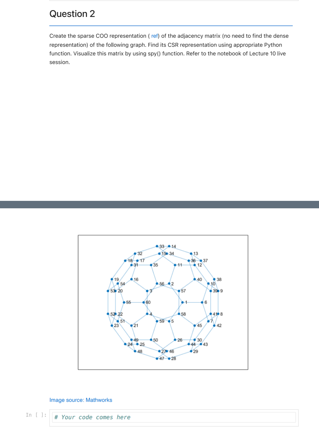 Solved Question 2Create the sparse COO representation ( | Chegg.com