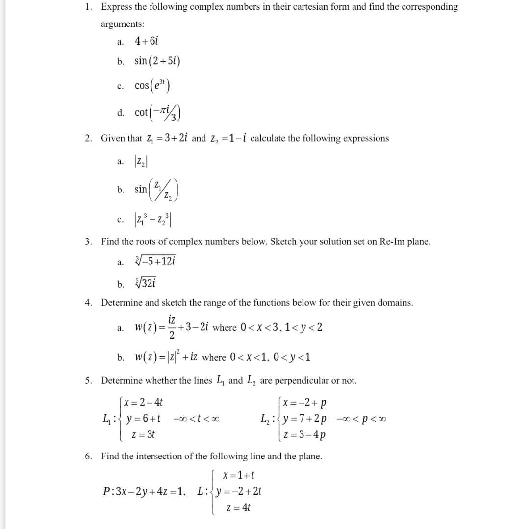 Solved Express the following complex numbers in their | Chegg.com