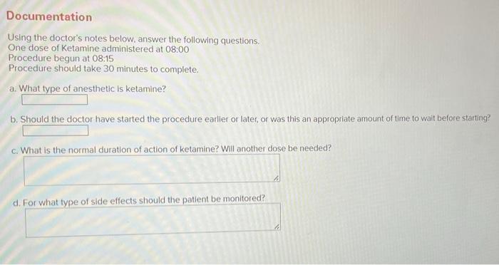 Solved Using the doctor's notes below, answer the following | Chegg.com