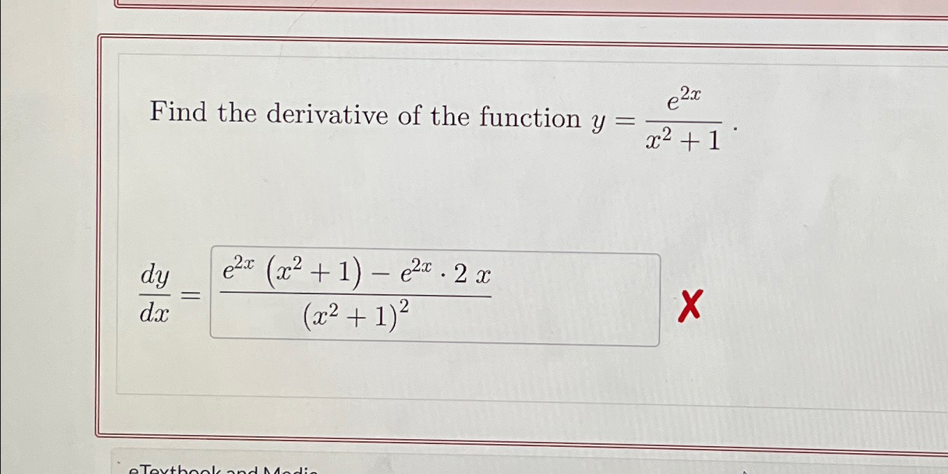 Solved Find the derivative of the function | Chegg.com