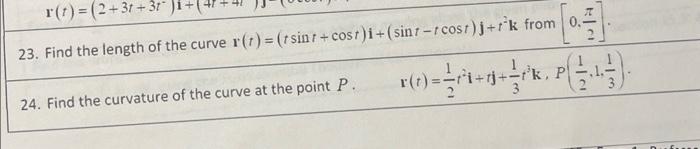 Solved 23. Find the length of the curve | Chegg.com
