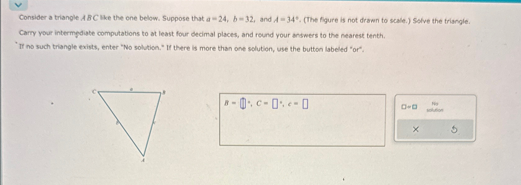 Solved Consider a triangle ABC like the one below. Suppose | Chegg.com