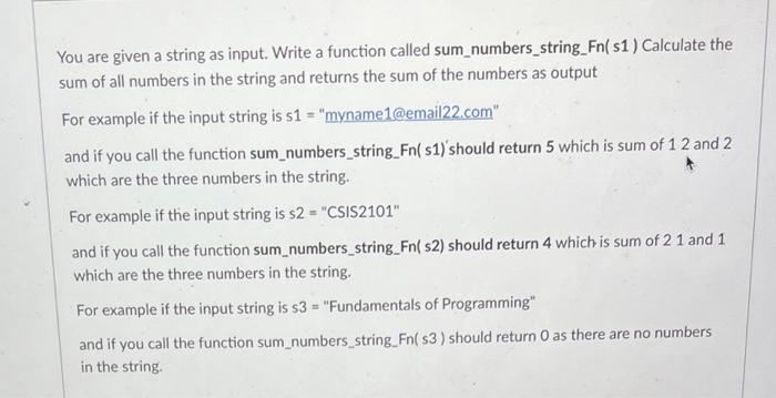 Solved You Are Given A String As Input Write A Function 4082