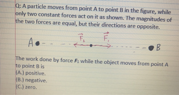 Solved Q: A particle moves from point A to point B in the | Chegg.com