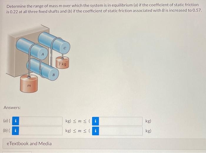Solved Determine the range of mass m over which the system | Chegg.com