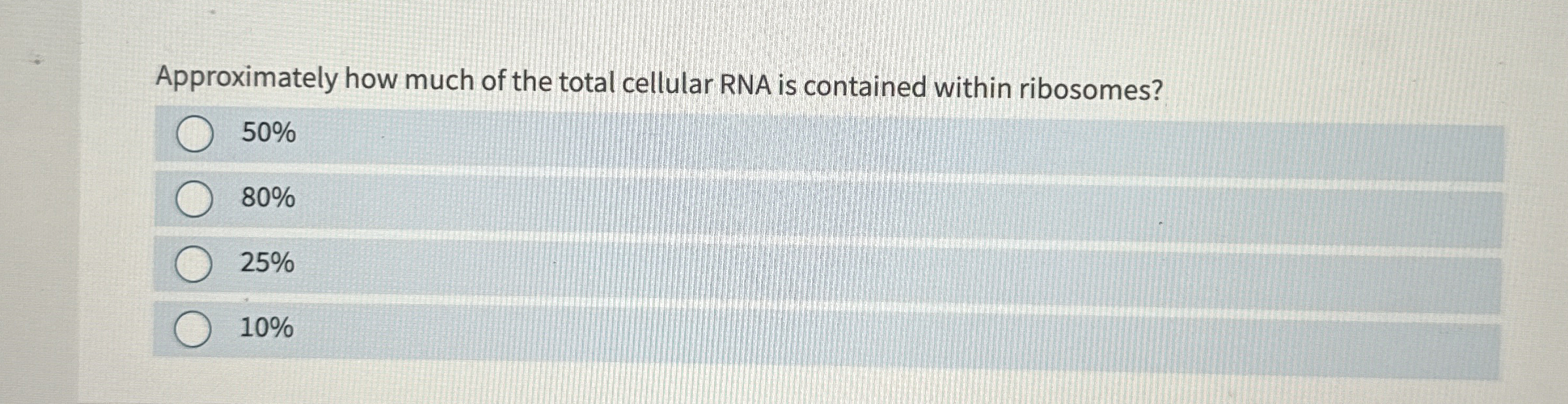 Solved Approximately how much of the total cellular RNA is | Chegg.com
