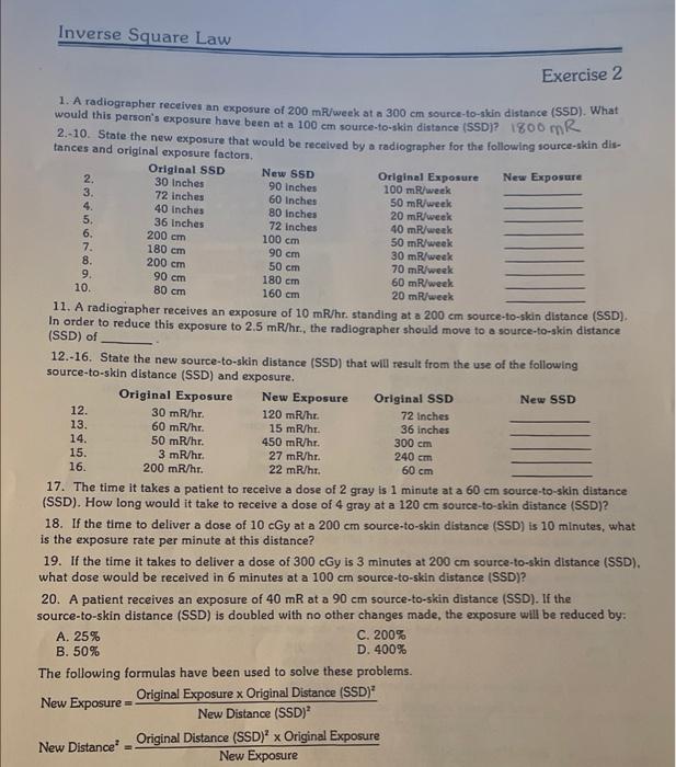 Solved 12,-16. State the new source-to-skin distance (SSD) | Chegg.com