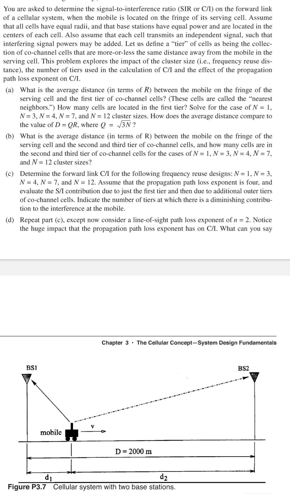 Solved You are asked to determine the signal-to-interference | Chegg.com