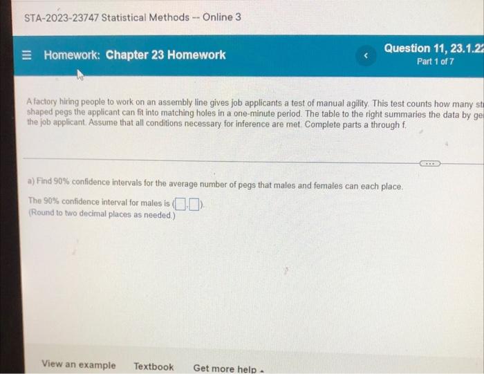 Solved STA-2023-23747 Statistical Methods - Online 3 | Chegg.com