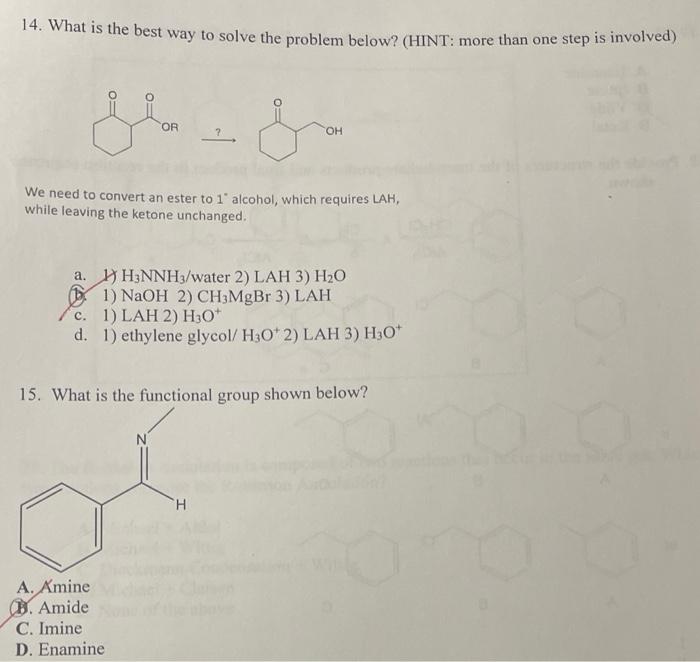 Solved 14. What is the best way to solve the problem below? | Chegg.com