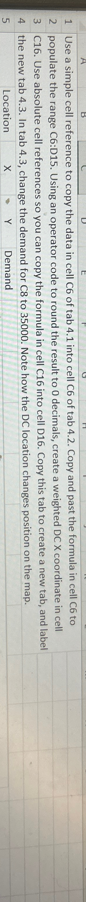 Solved 1 ﻿Use a simple cell reference to copy the data in | Chegg.com