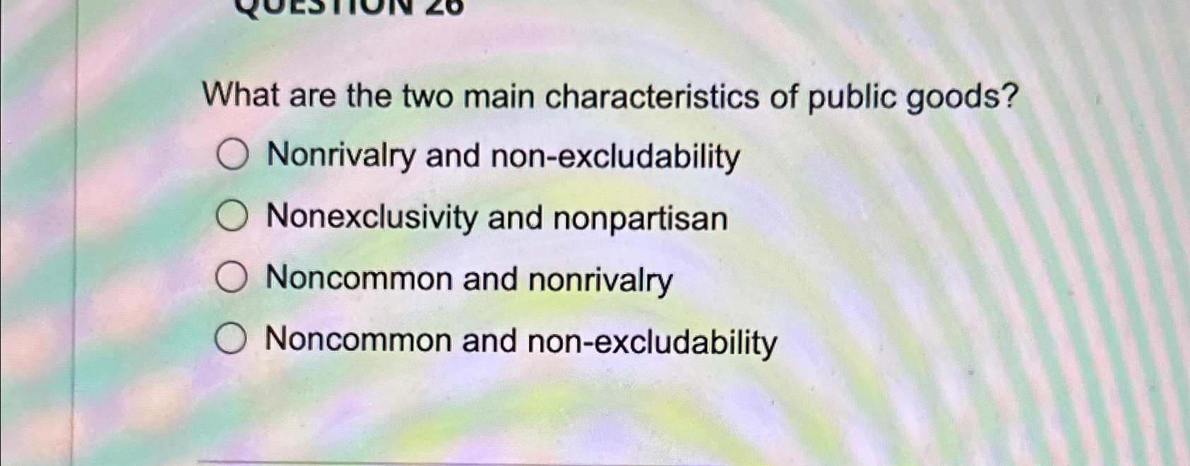 Solved What are the two main characteristics of public | Chegg.com