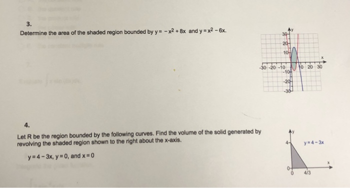 Solved Determine the area of the shaded region bounded by y | Chegg.com