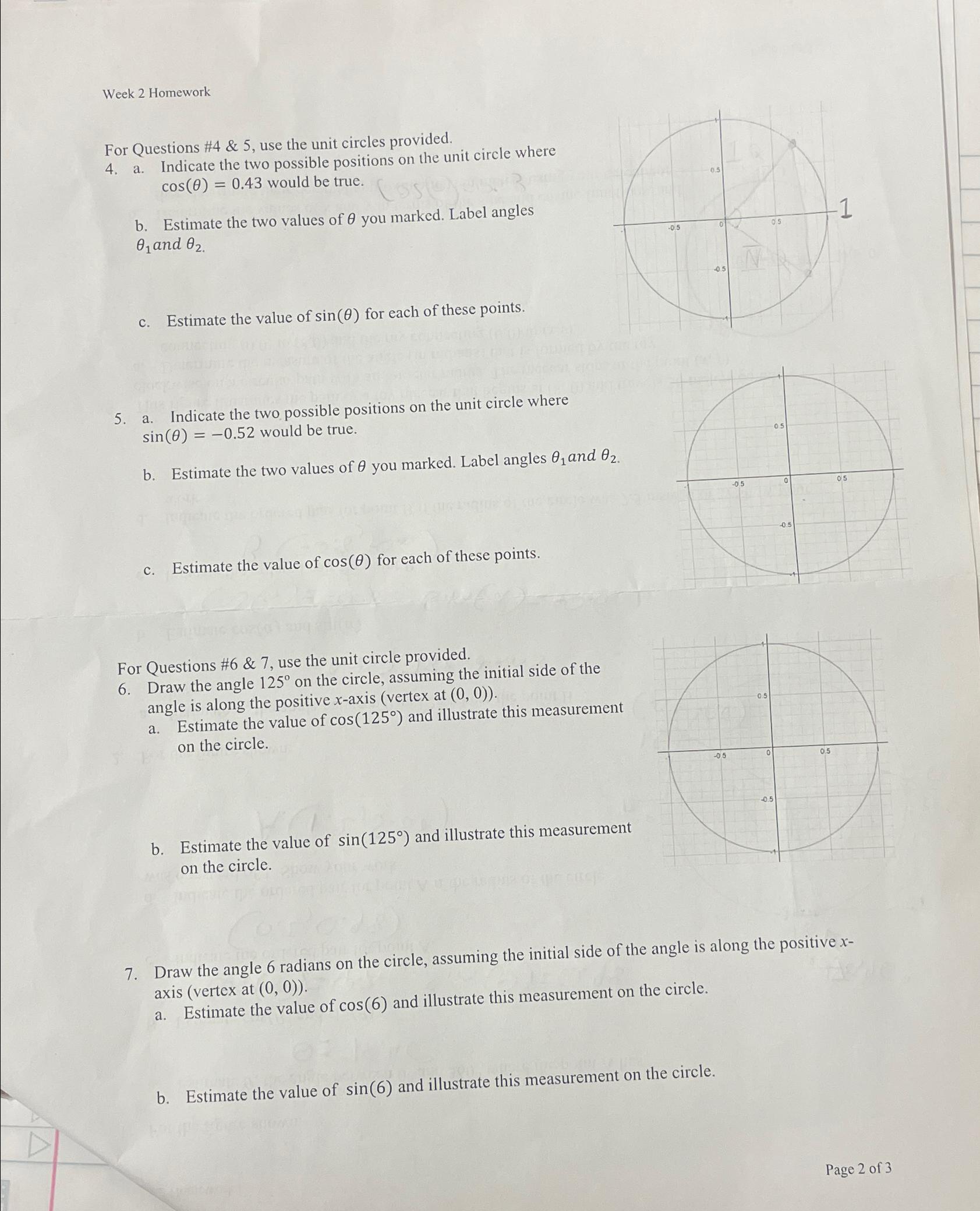 Solved Week 2 ﻿HomeworkFor Questions #4 ﻿& 5, ﻿use the unit | Chegg.com
