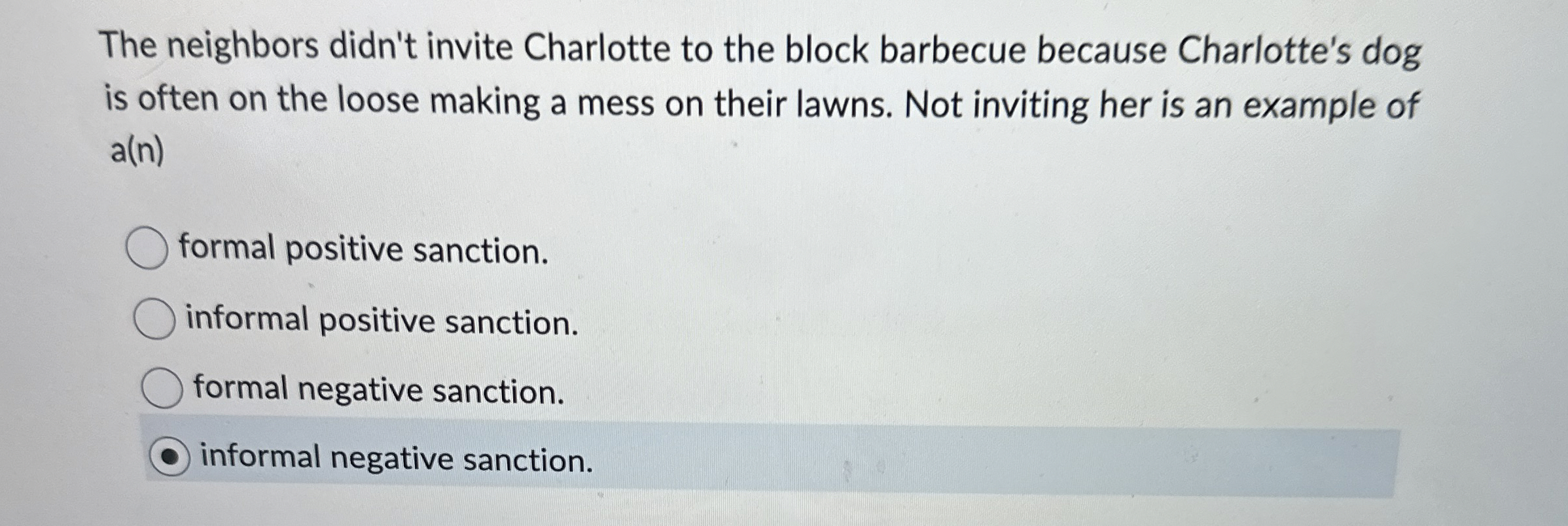 Solved The neighbors didn't invite Charlotte to the block | Chegg.com