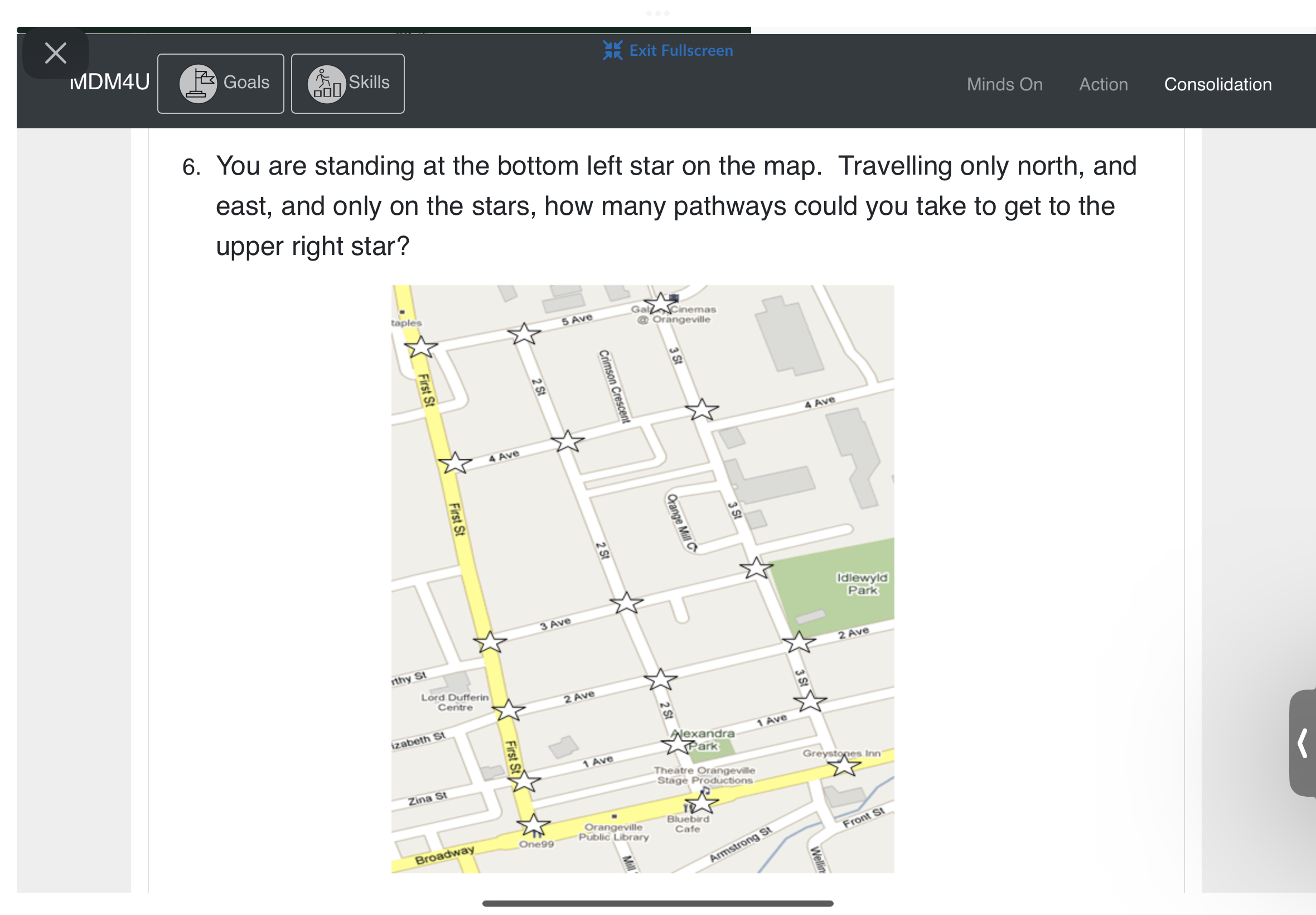 Solved You are standing at the bottom left star on the map. | Chegg.com