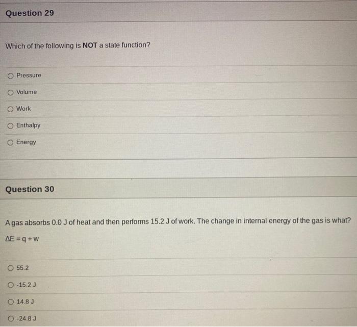 Solved Question 29 Which of the following is NOT a state | Chegg.com