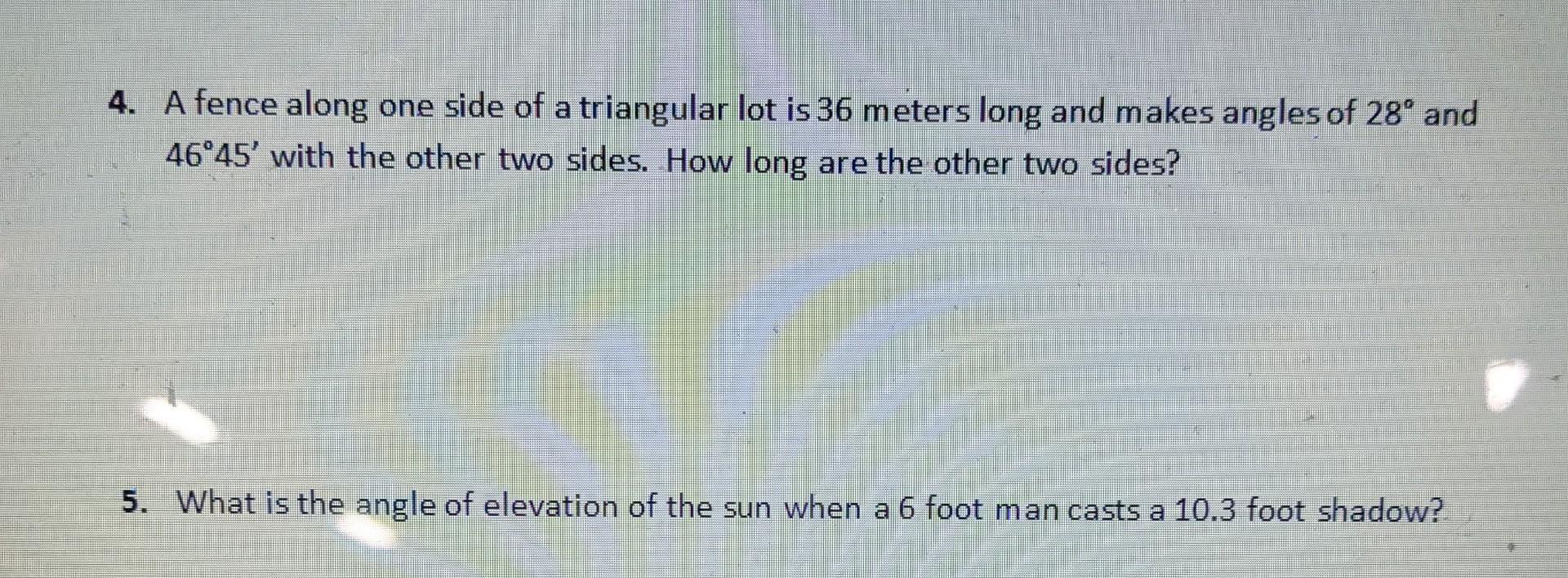 Solved Complete the problems below rounding all distances | Chegg.com