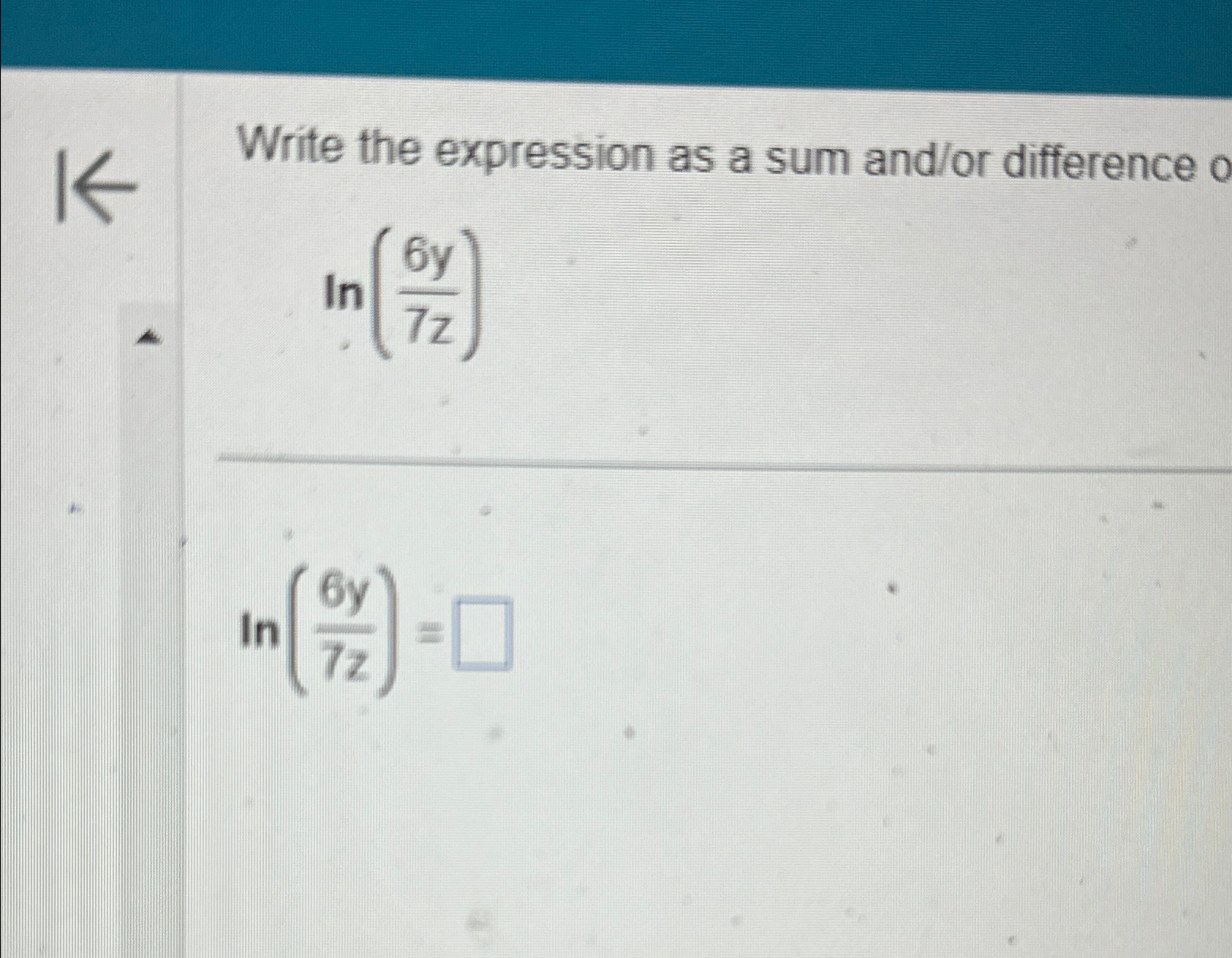Solved Write the expression as a sum and/or difference | Chegg.com