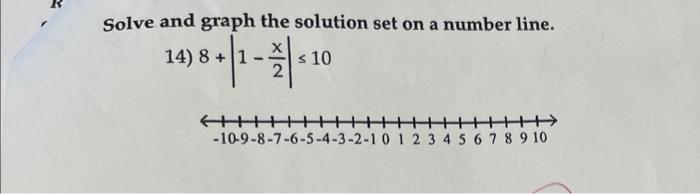 Solved Solve and graph the solution set on a number line. | Chegg.com