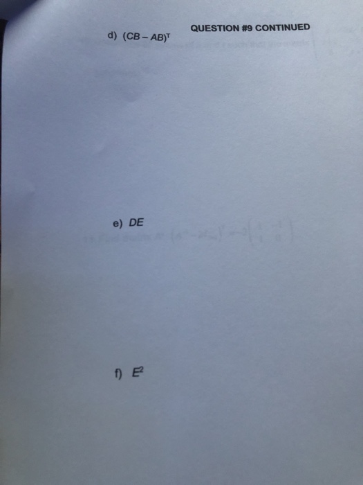 Solved 8. Simplify the following matrix expression | Chegg.com