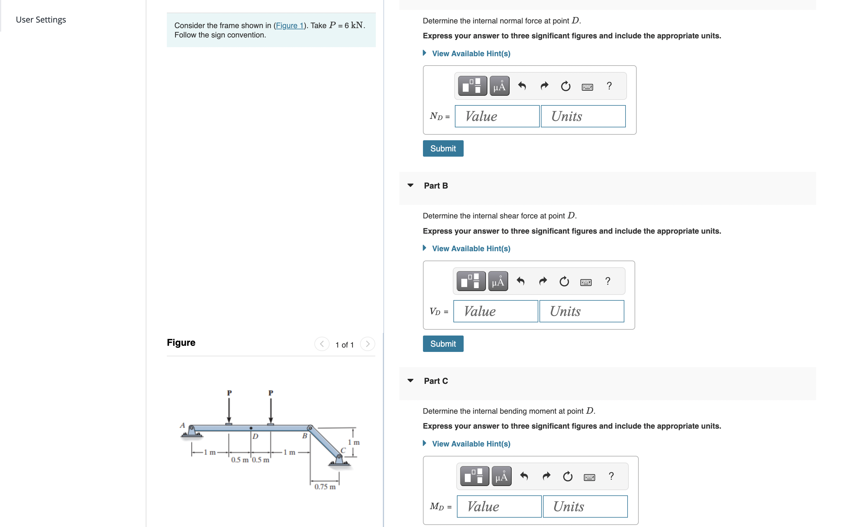 Solved Consider the frame shown in (Figure 1). ﻿Take | Chegg.com