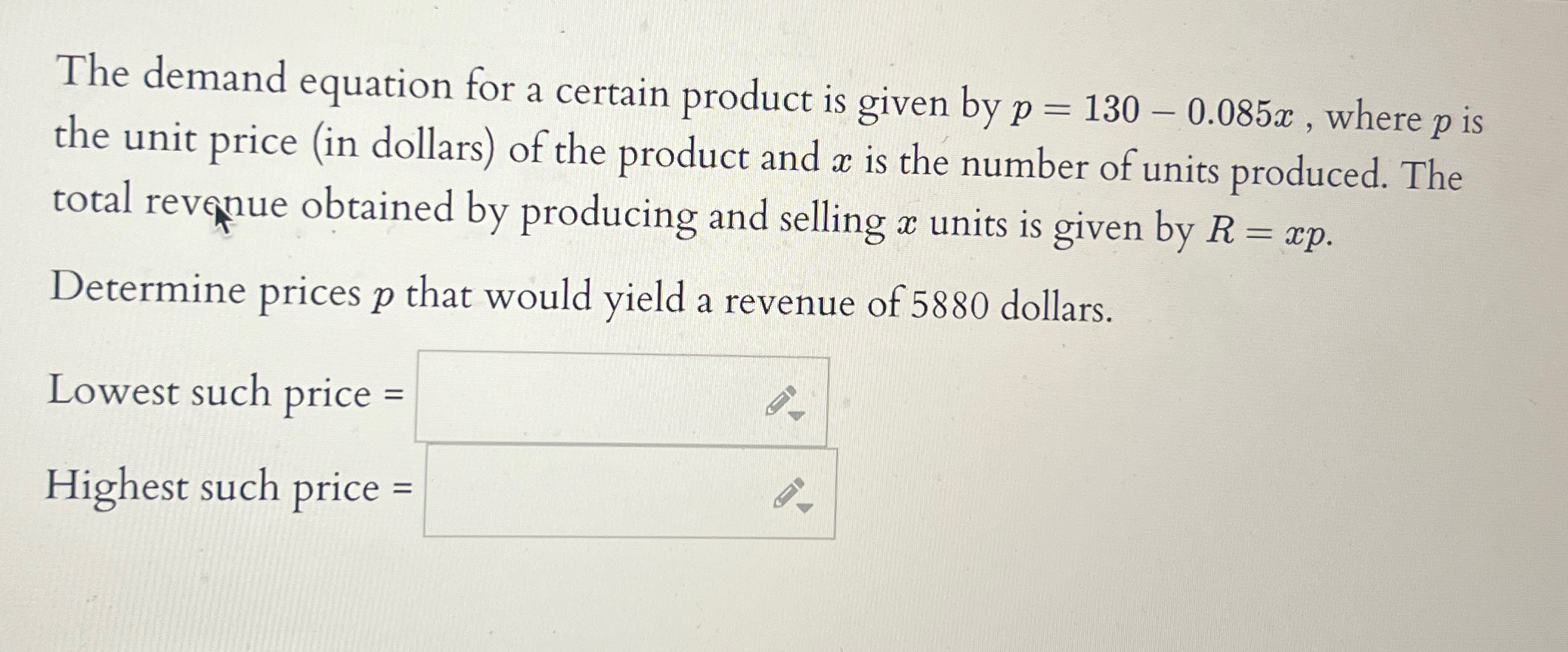 Solved The demand equation for a certain product is given by | Chegg.com