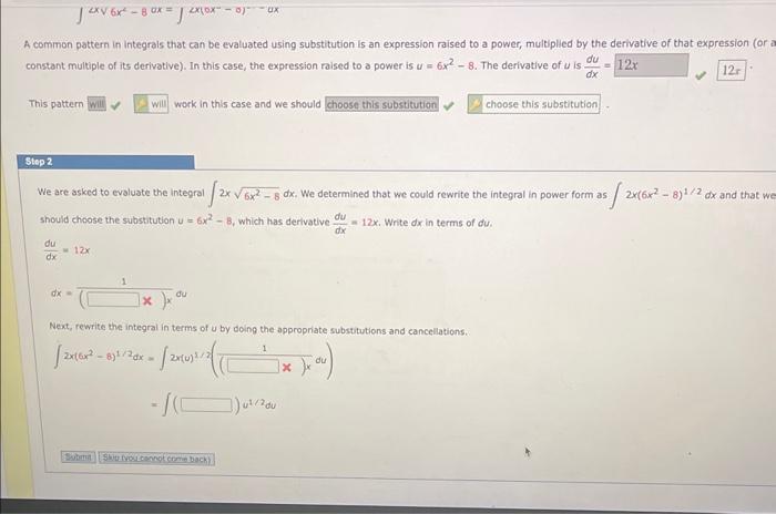 Solved A common pattern in integrals that can be evaluated | Chegg.com
