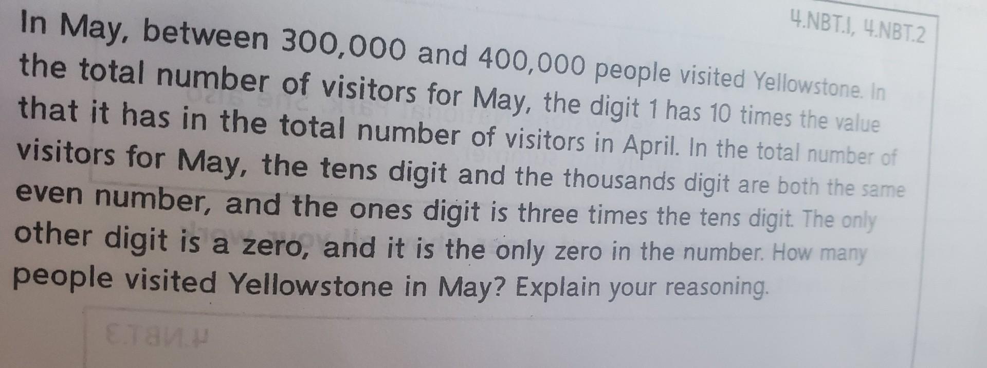 Solved 4. NBT.1, 4.NBT.2 In May, between 300,000 and 400,000 | Chegg.com