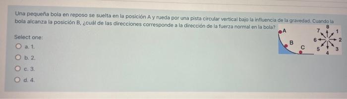 Solved Una pequeña bola en reposo se suelta en la posición A | Chegg.com