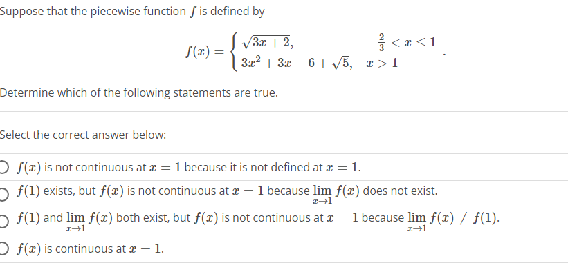 Solved Suppose that the piecewise function f ﻿is defined | Chegg.com