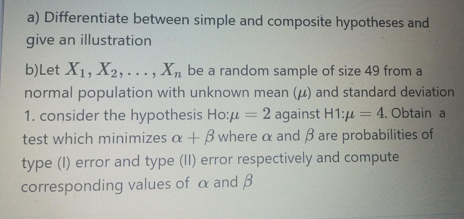 Solved a) Differentiate between simple and composite | Chegg.com