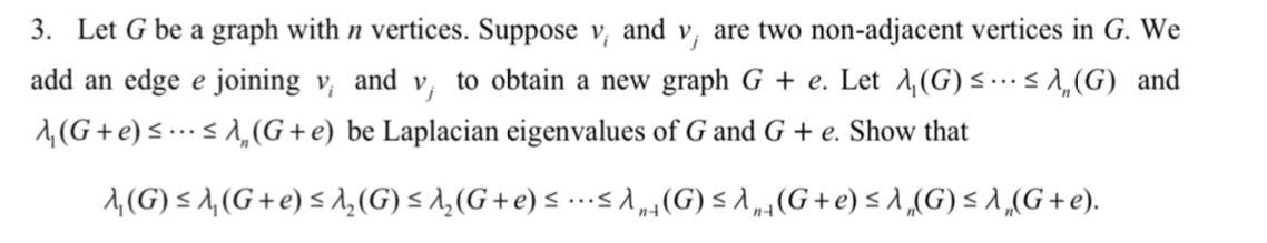 Solved Let G ﻿be a graph with n ﻿vertices. Suppose vi ﻿and | Chegg.com