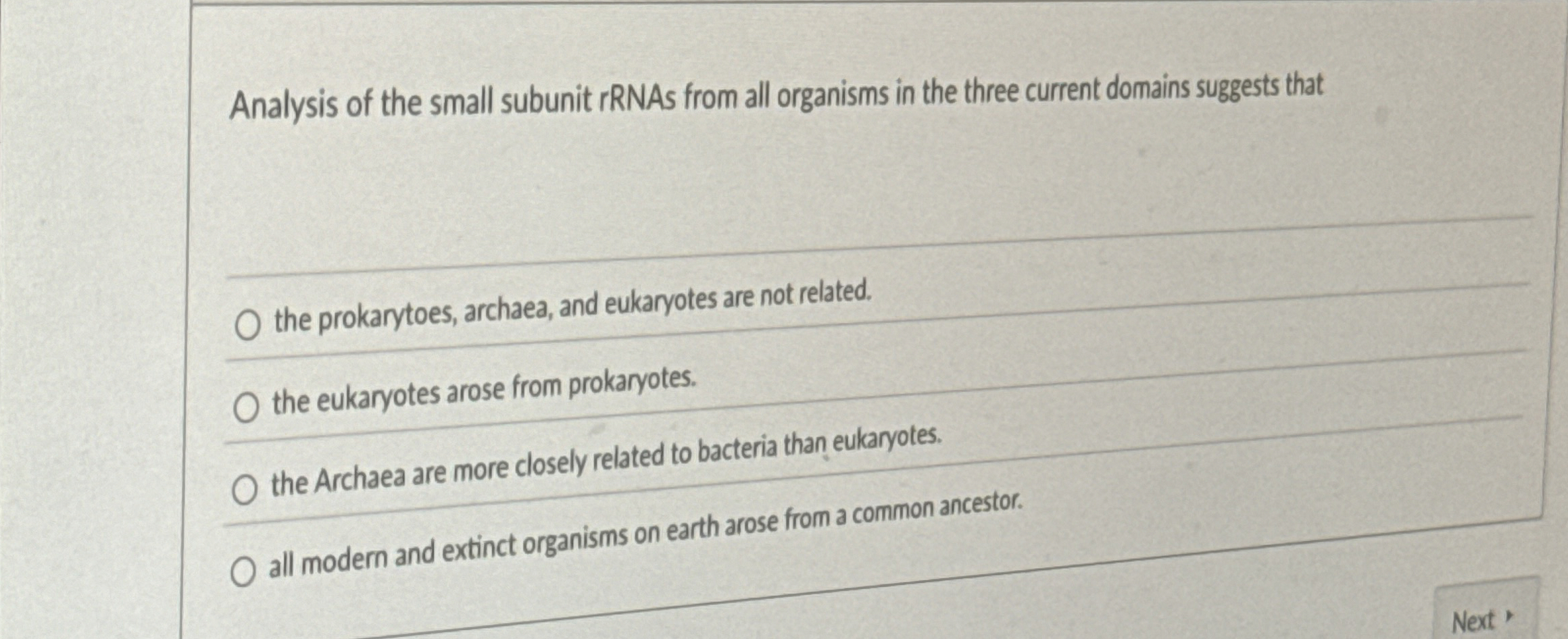 Solved Analysis of the small subunit rRNAs from all | Chegg.com