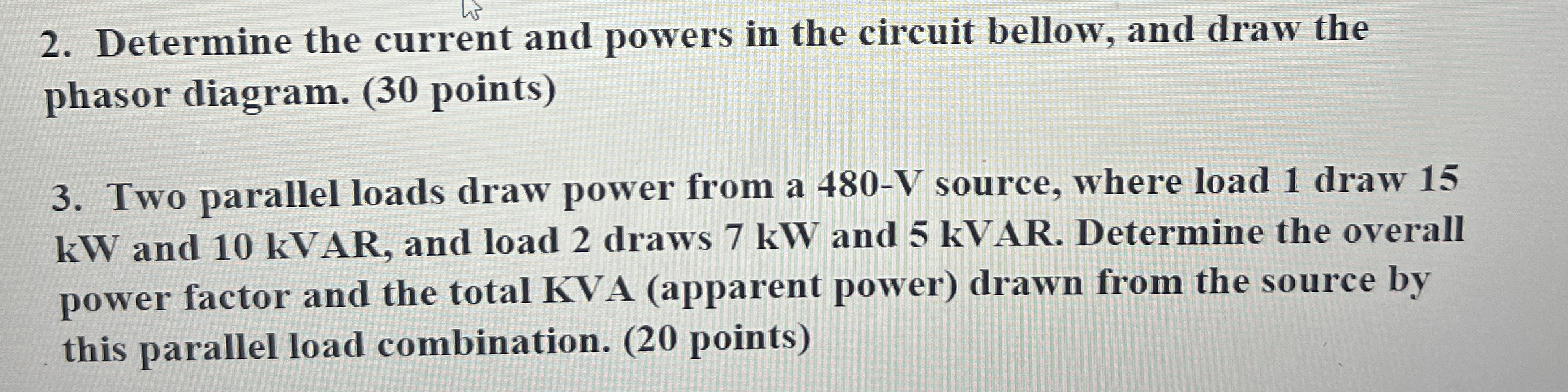 Solved Determine the current and powers in the circuit | Chegg.com
