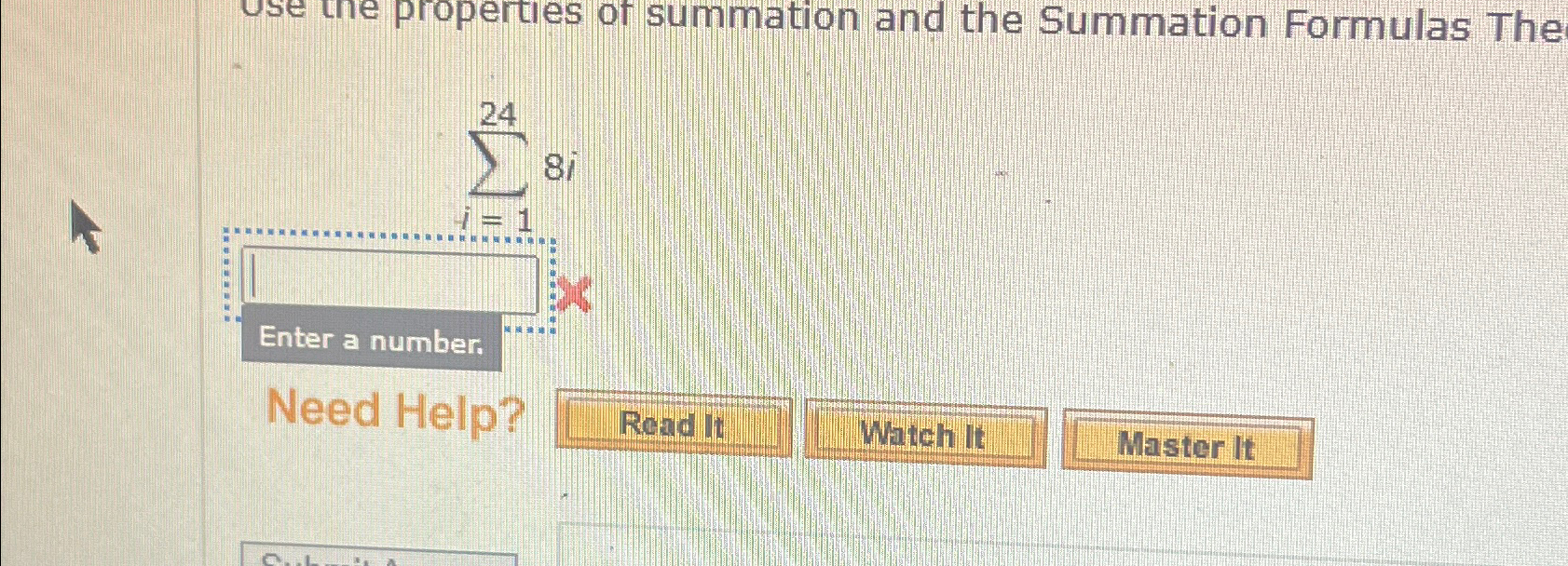 Solved Properties Of Summation And The Summation Formulas 